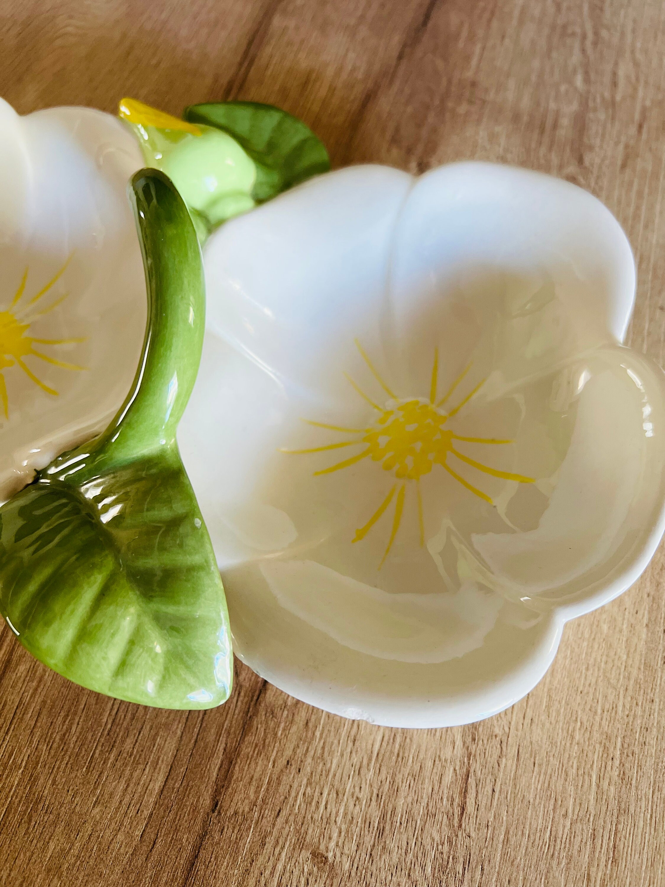 Hand Made Ceramic Flower and Leaves Decorative Dish - Etsy