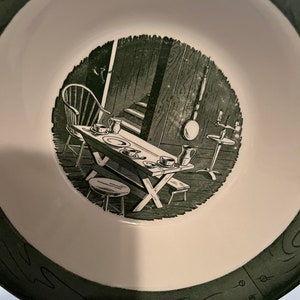 Set of Colonial Homestead Plates and Bowl - Etsy