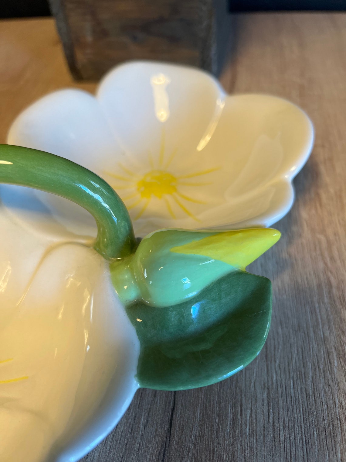 Hand Made Ceramic Flower and Leaves Decorative Dish - Etsy