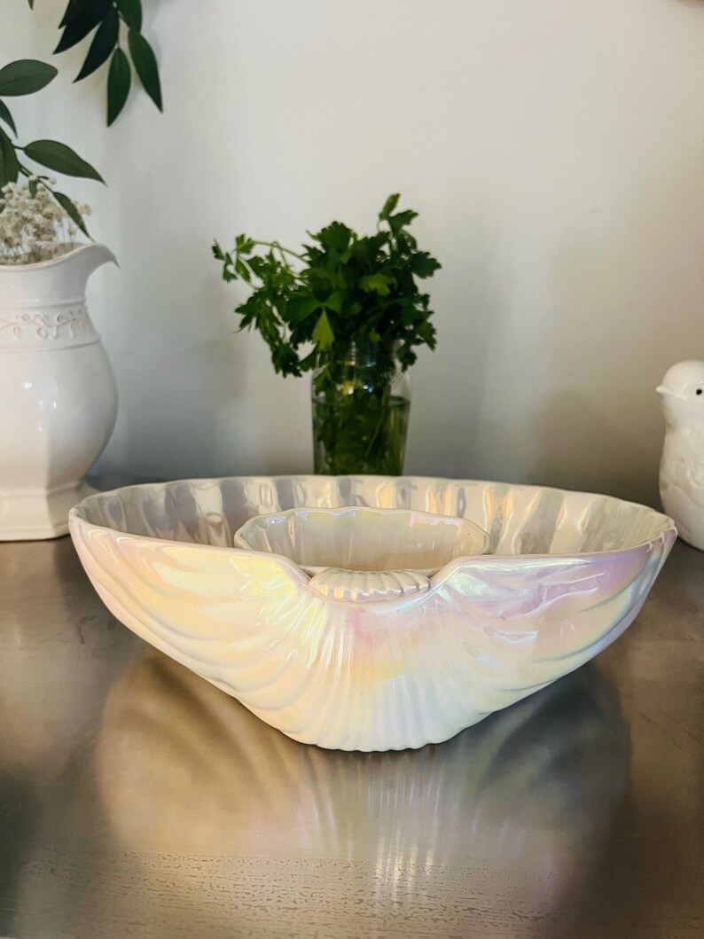 Rae Dunn Large Seashell Shaped Chip and Dip Serving Bowl - Etsy