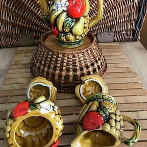 Vintage Inarco Japanese Ceramic Tea Pot With Sugar Bowl and Creamer ...