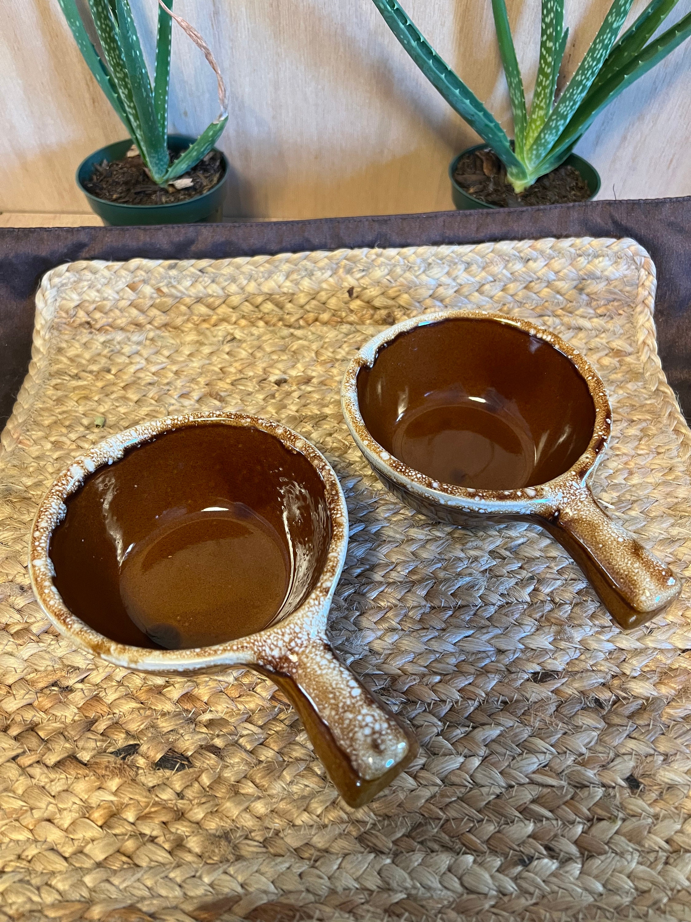 Set of 2 Vintage Brown 2 Tone Speckled Ceramic Baking Dishes - Etsy