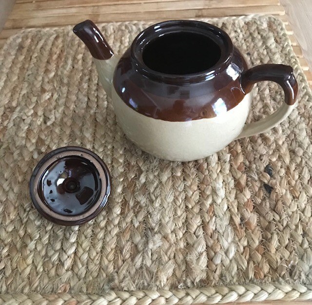 Vintage Retro Pottery Teapot . Two Tone 1970s - Etsy