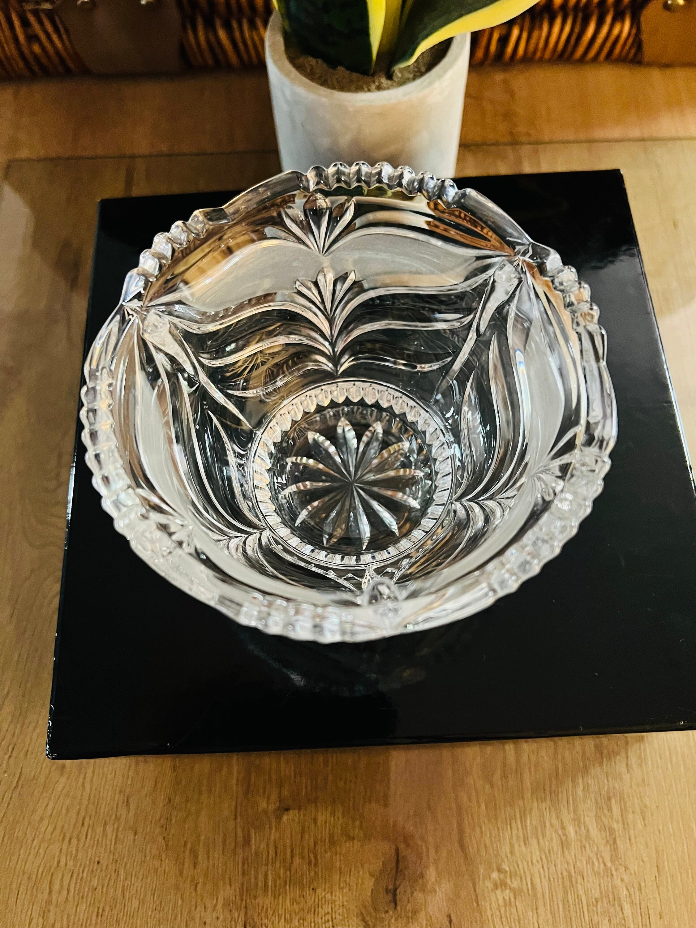 Vintage Crystal Lidded Candy Dish - Etsy