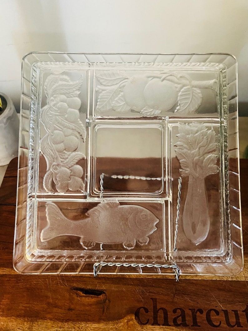 Duncan Miller Frosted Appetizer Plate - Etsy