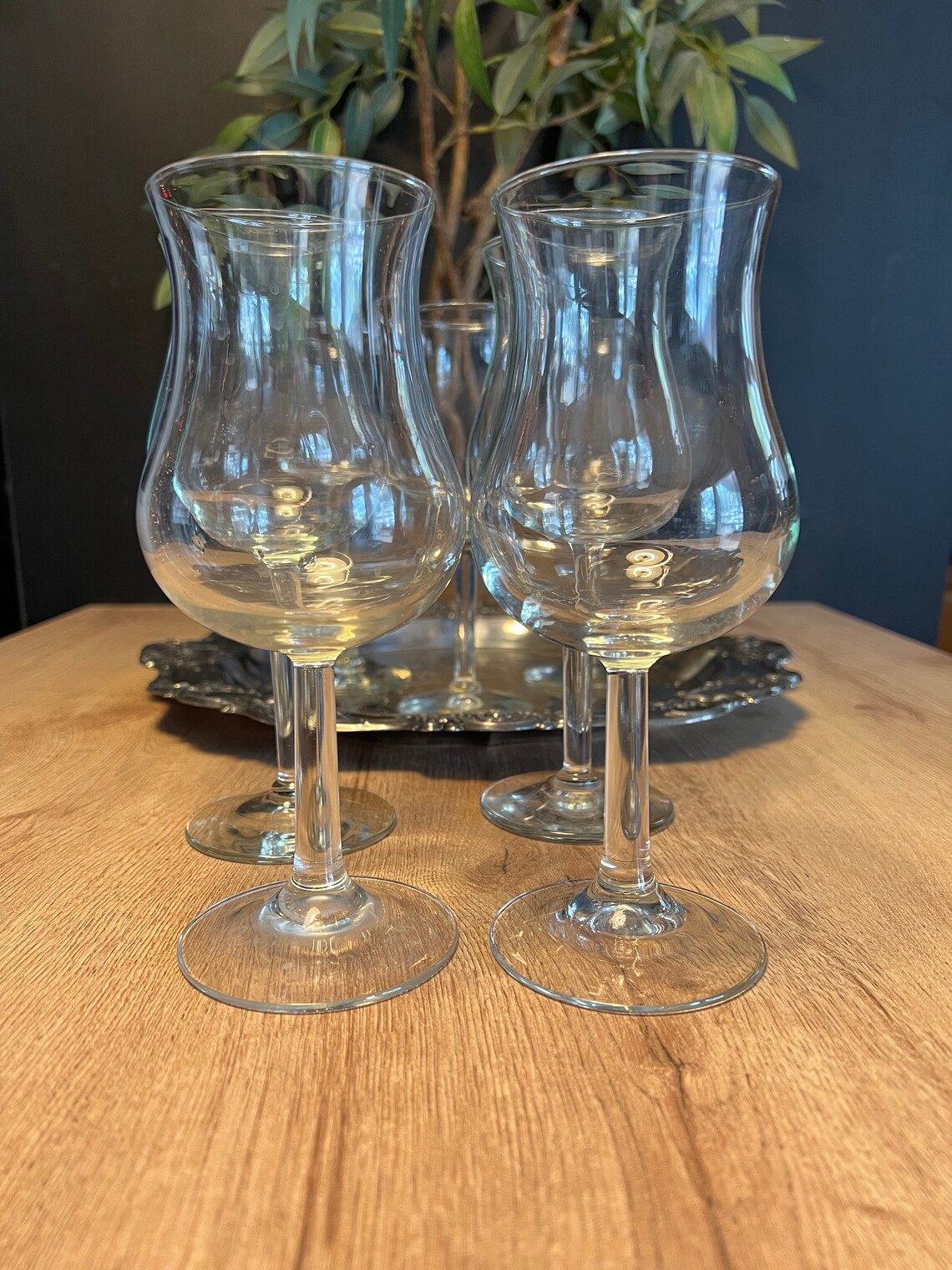 Set of Crystal-clear Vintage Goblets - Etsy