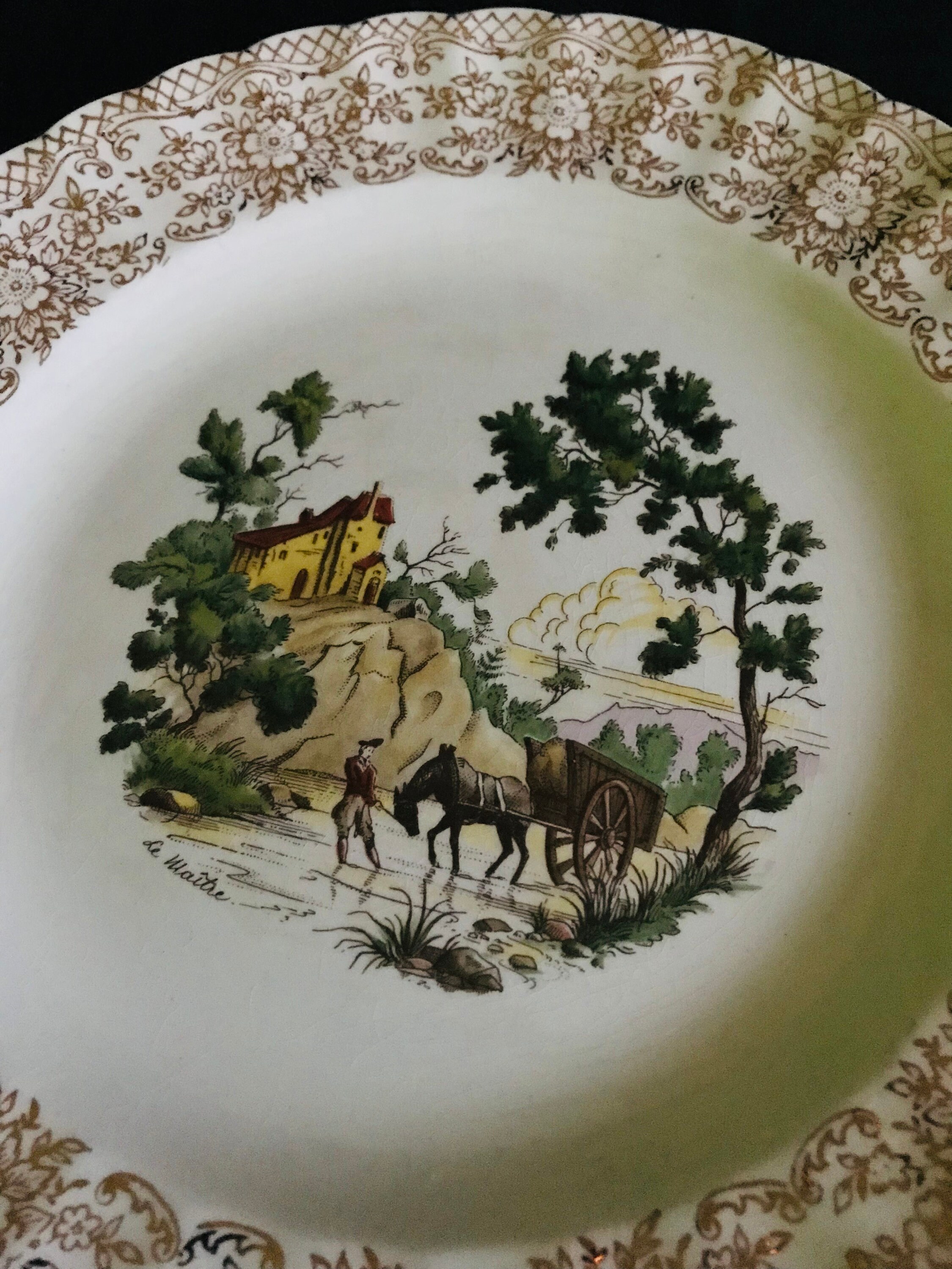 American Limoges Chateau-france Vintage Plate. Warranted 22 K Gold Trim ...