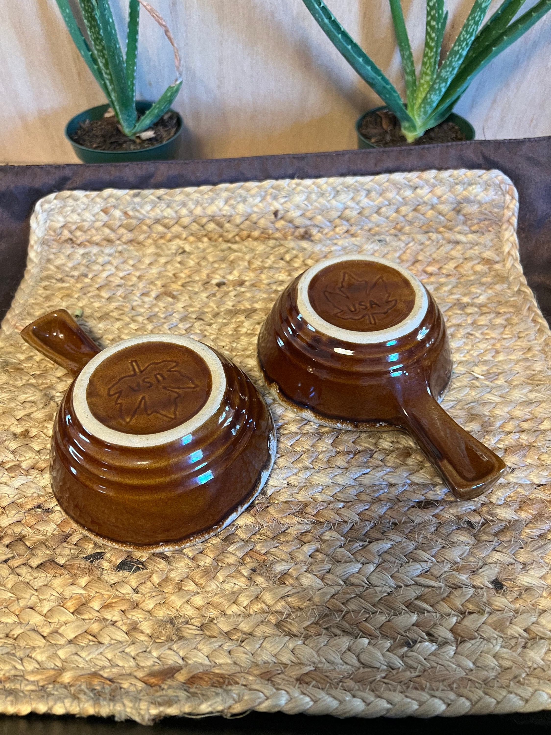 Set of 2 Vintage Brown 2 Tone Speckled Ceramic Baking Dishes - Etsy