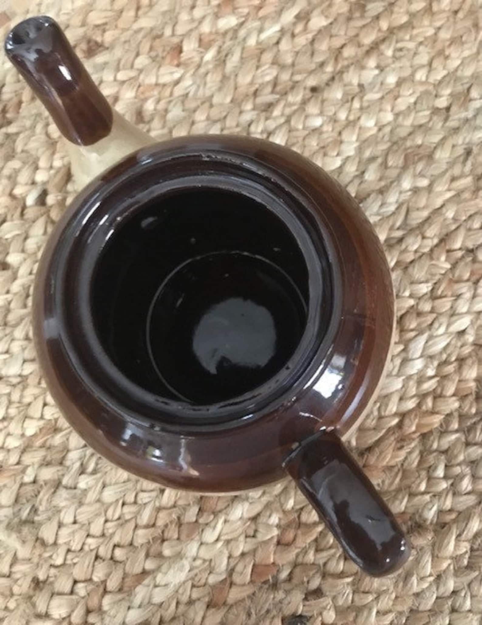 Vintage Retro Pottery Teapot . Two Tone 1970s - Etsy