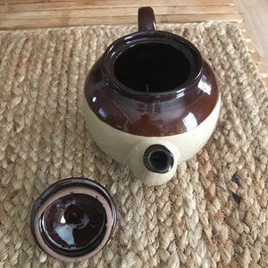 Vintage Retro Pottery Teapot . Two Tone 1970s - Etsy