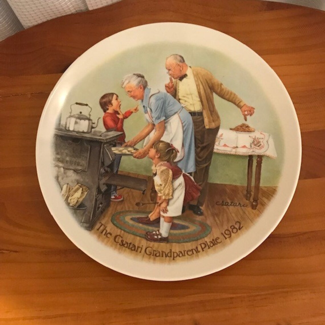 The Csatari Grandparent Plate 1982 Plate 11106F the Cookie Tasting - Etsy