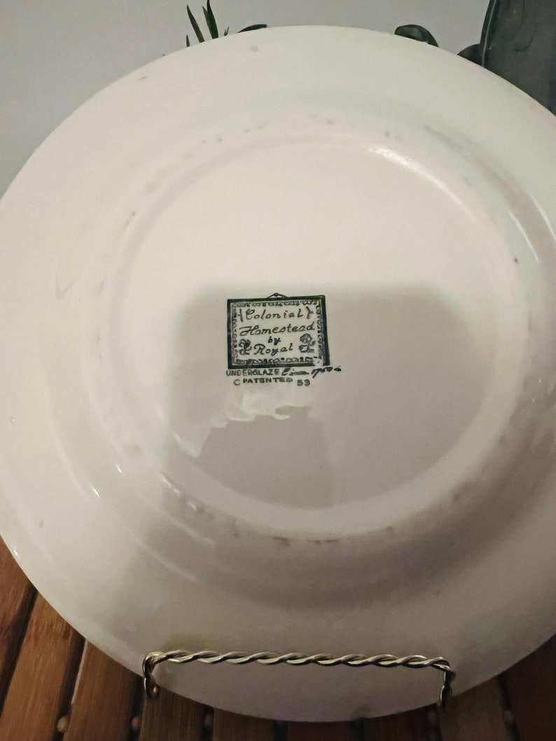 Set of Colonial Homestead Plates and Bowl - Etsy