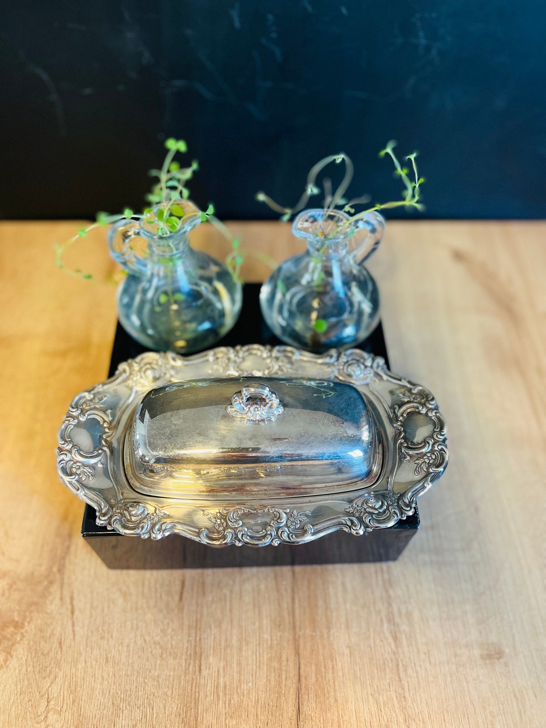 Silver Ornate Butter Dish - Etsy
