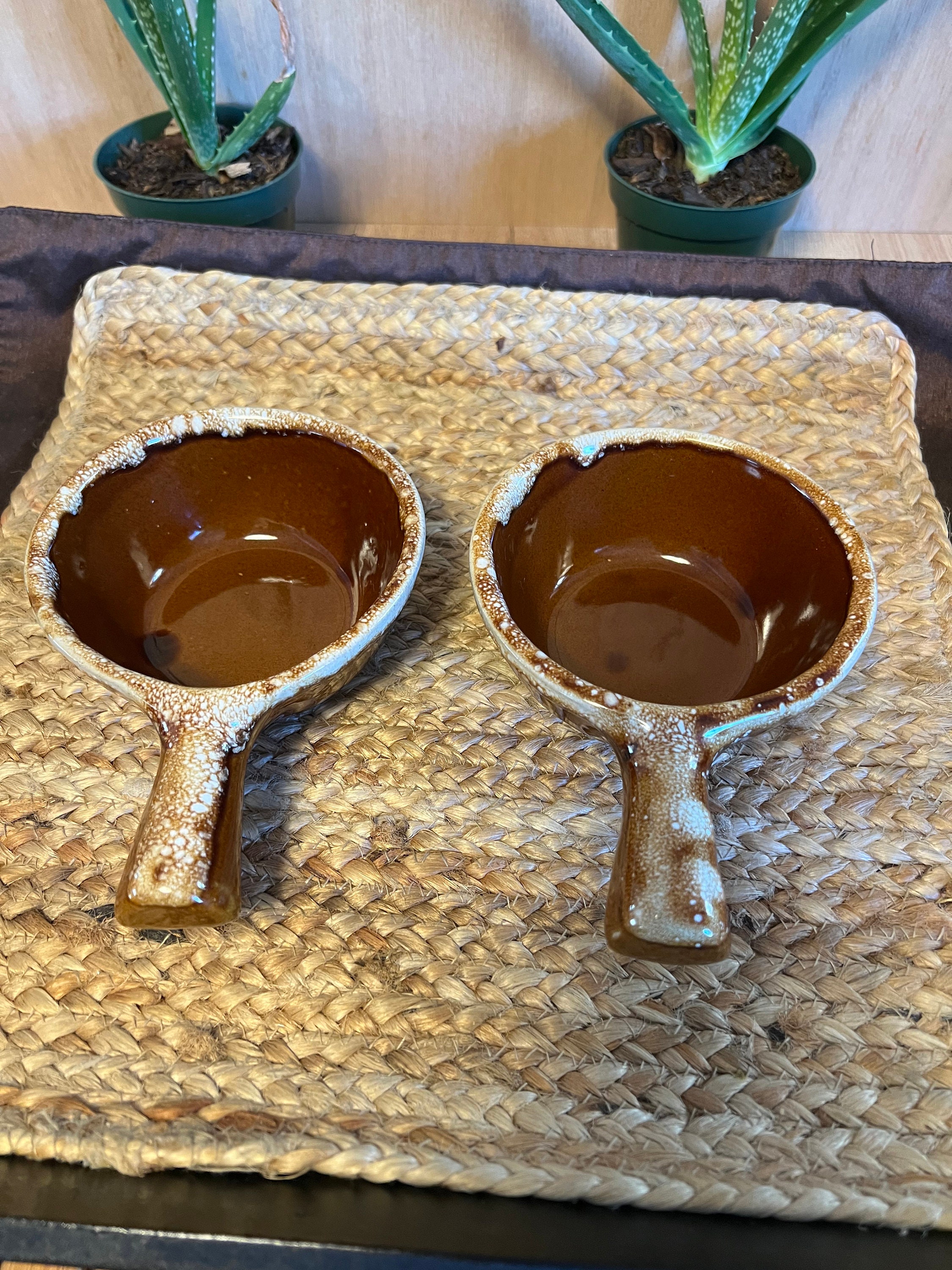 Set of 2 Vintage Brown 2 Tone Speckled Ceramic Baking Dishes - Etsy
