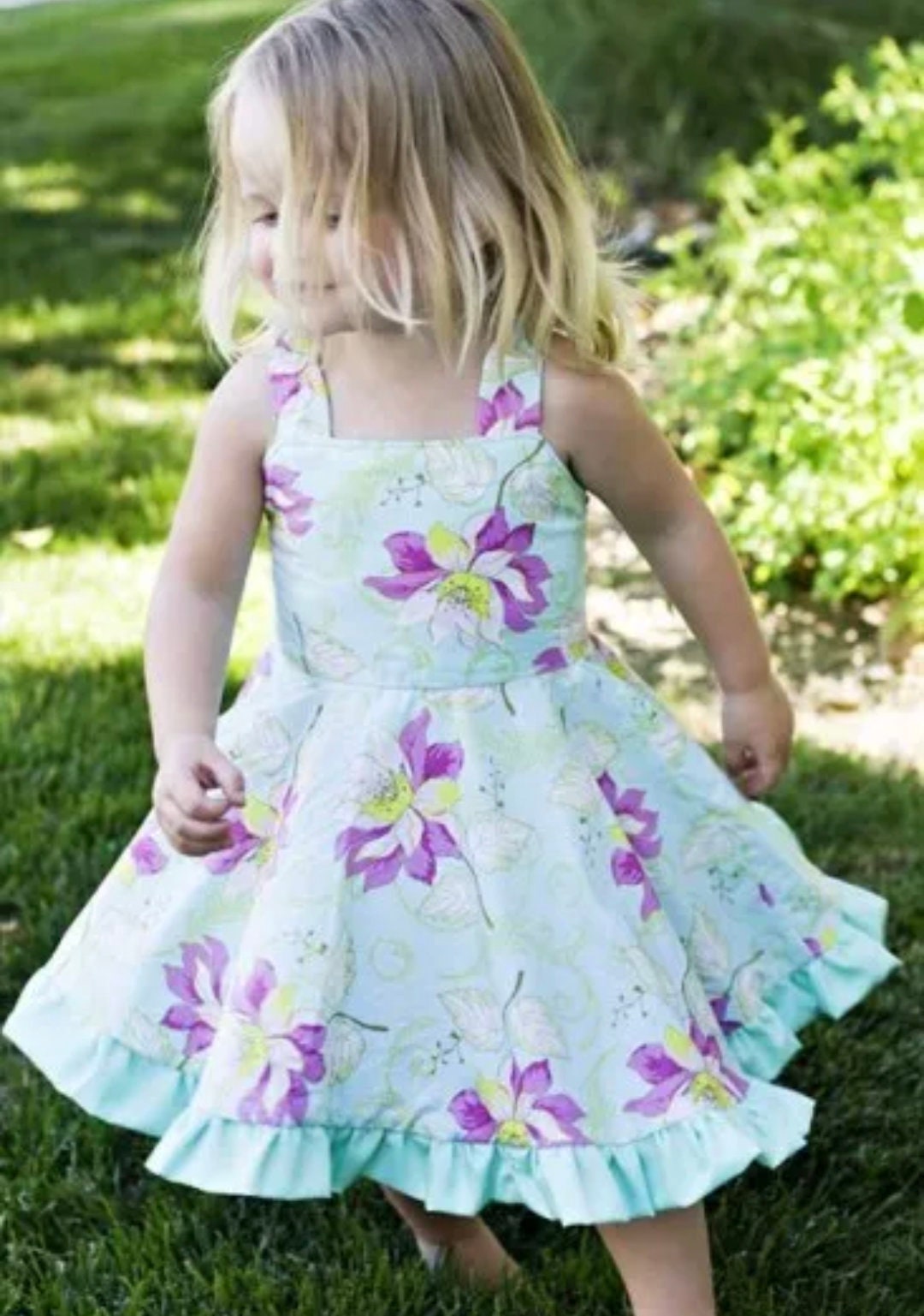 Twirly Dress Making Pattern - (age 12 Months - 10 Years) Girls Summer ...