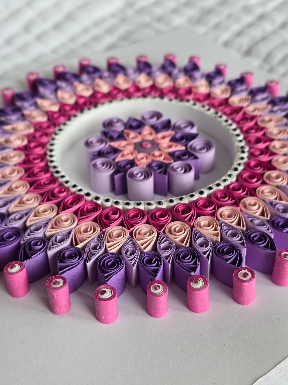 Quilled Paper Wall Art Mandala (PURPLE/PINK) - Etsy