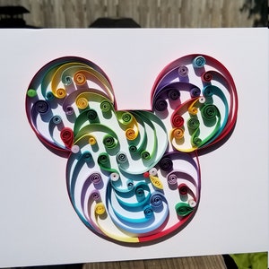 Framed Mickey Mouse Quilling Handmade - Etsy