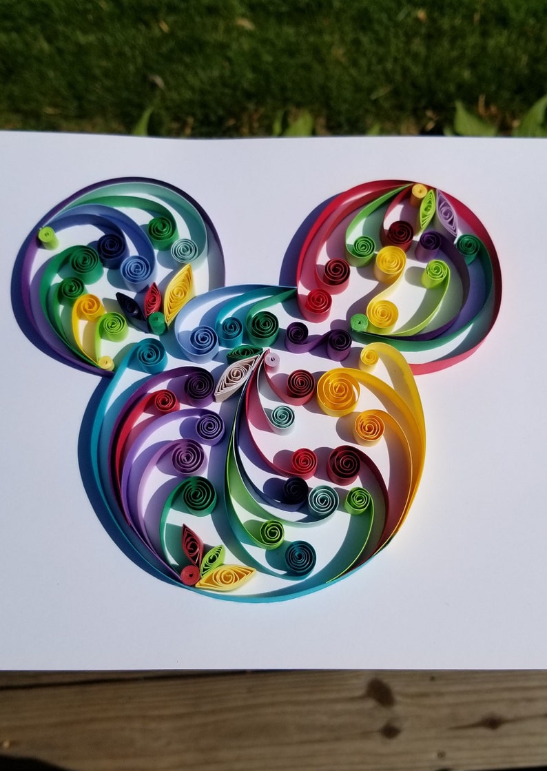 Framed Mickey Mouse Quilling Handmade | Etsy