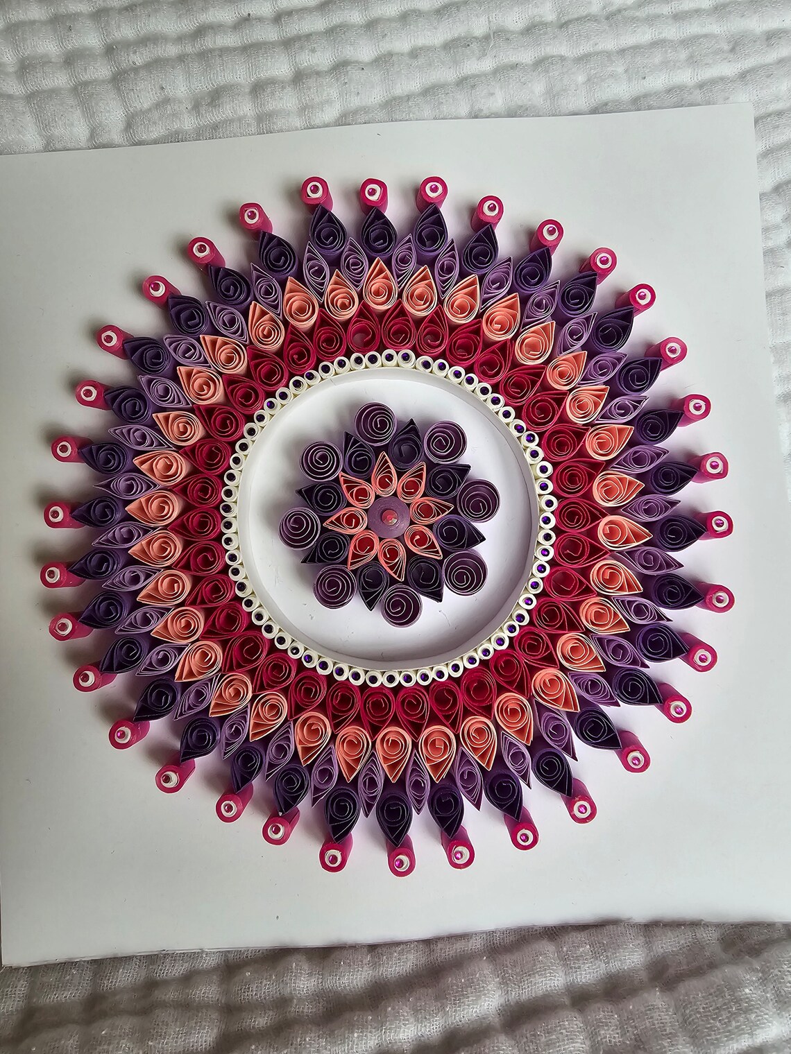 Quilled Paper Wall Art Mandala (PURPLE/PINK) - Etsy