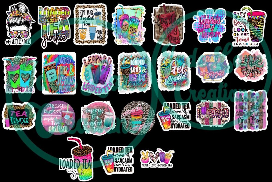 Loaded Tea Cardstock Cutouts Cardstock for Freshies Cardstock Cutouts ...