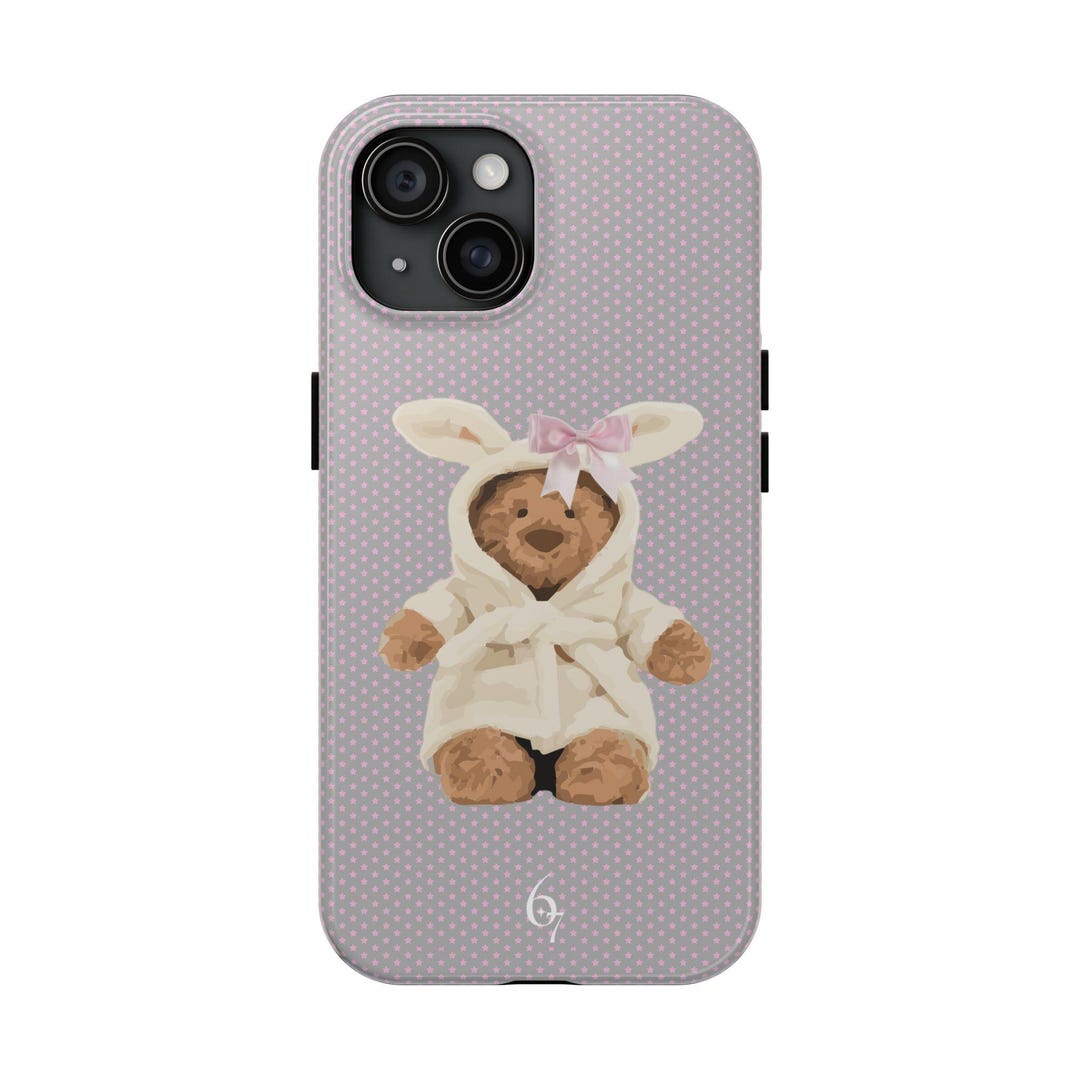 Clean Girl Bear Cute Aesthetic Phone Case - Etsy