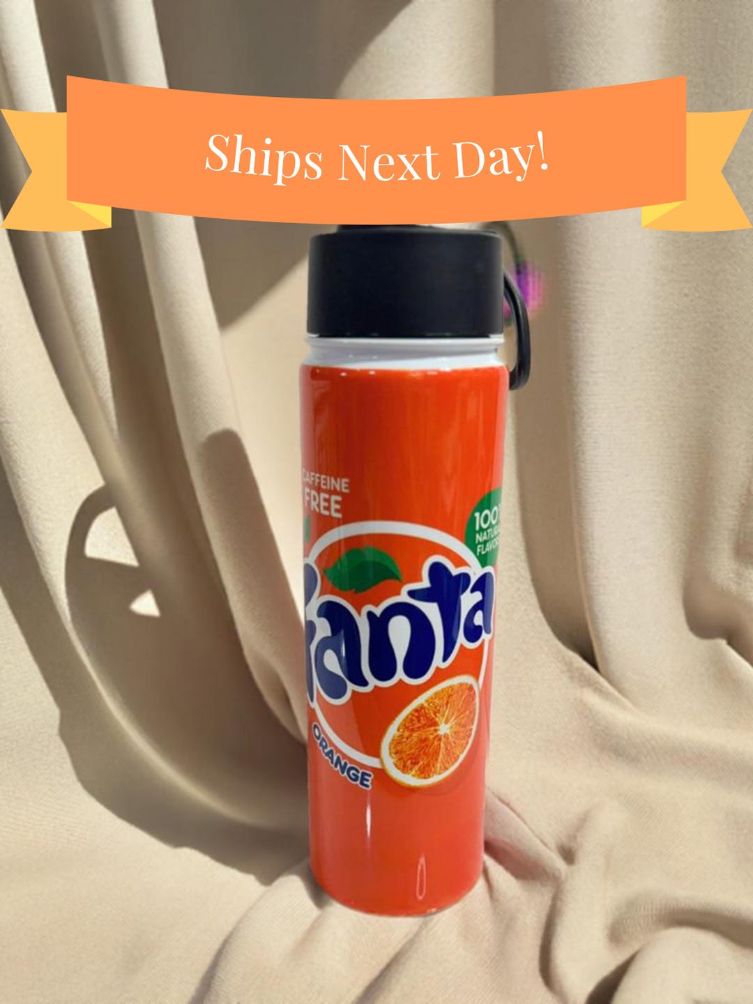 Fanta Orange Water Bottle: Soda Pop Theme, Spill-proof Lid | Shop Small ...