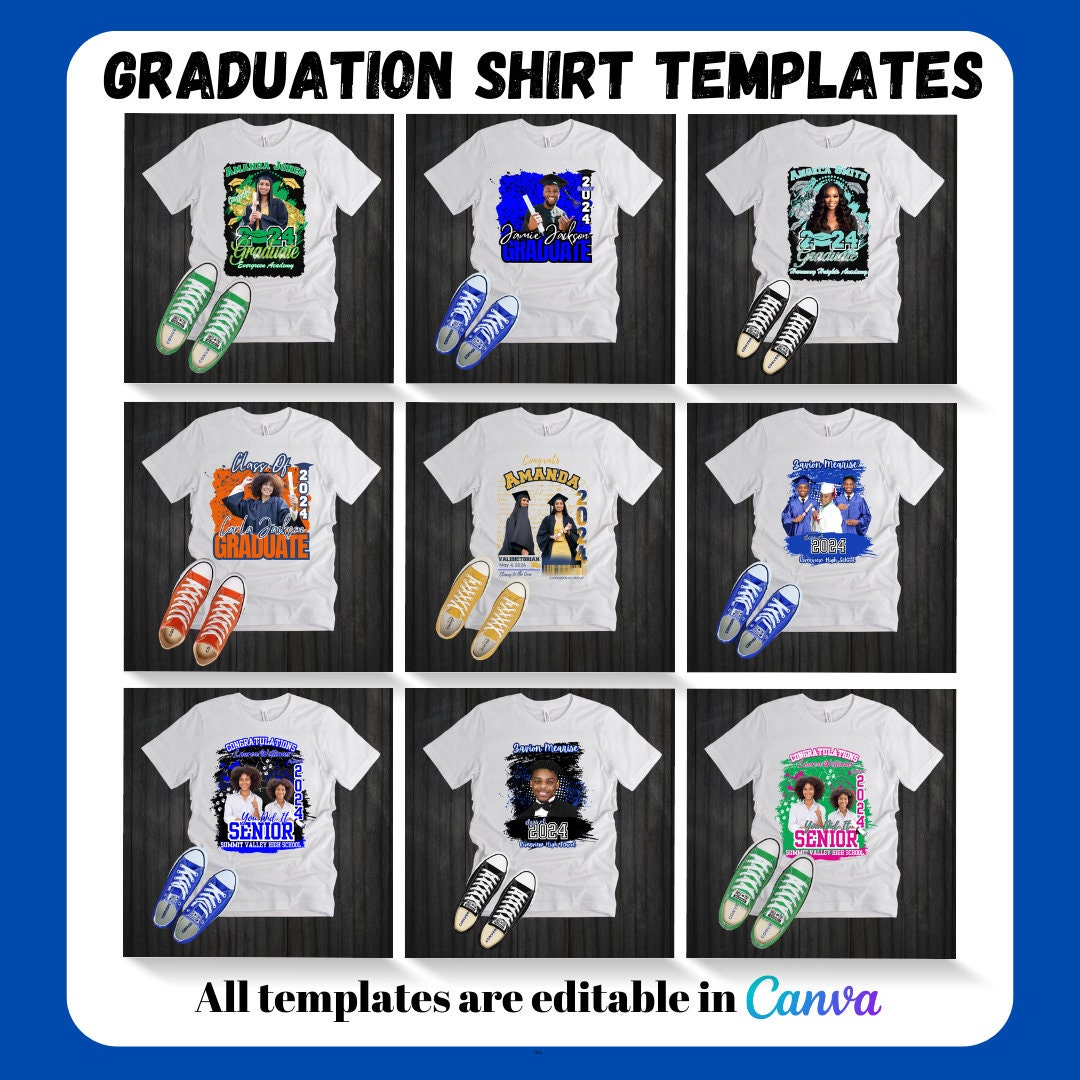 Graduation T-shirt Template; Senior T-shirt Template; Sublimation ...