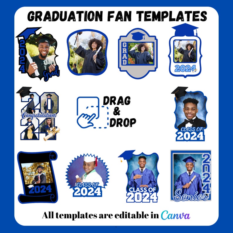 Graduation Fan Template Graduation 2024 Editable Graduation Fan ...
