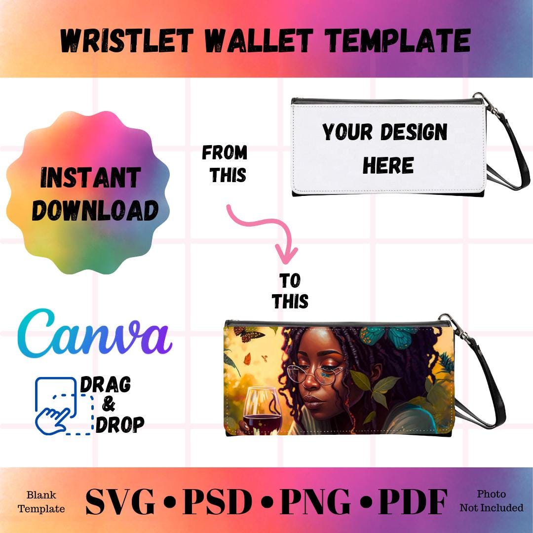 Sublimation Wallet Template, Sublimation Wallet PNG File, SVG Wallet ...
