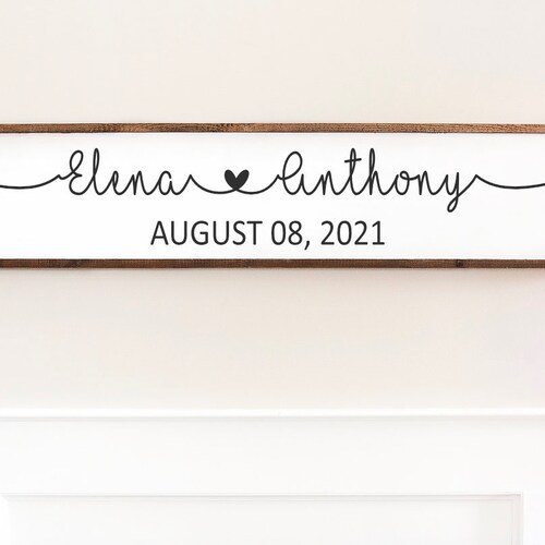 Personalized Wooden Sign Couples Custom Wood Sign Valentines - Etsy