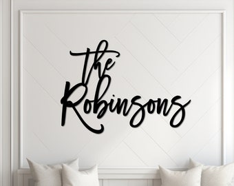 Custom Last Name Sign Personalized Family Name Words Wedding Backdrop ...