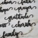 Christmas Place Setting Words, Christmas Place Cards, Merry Bright ...