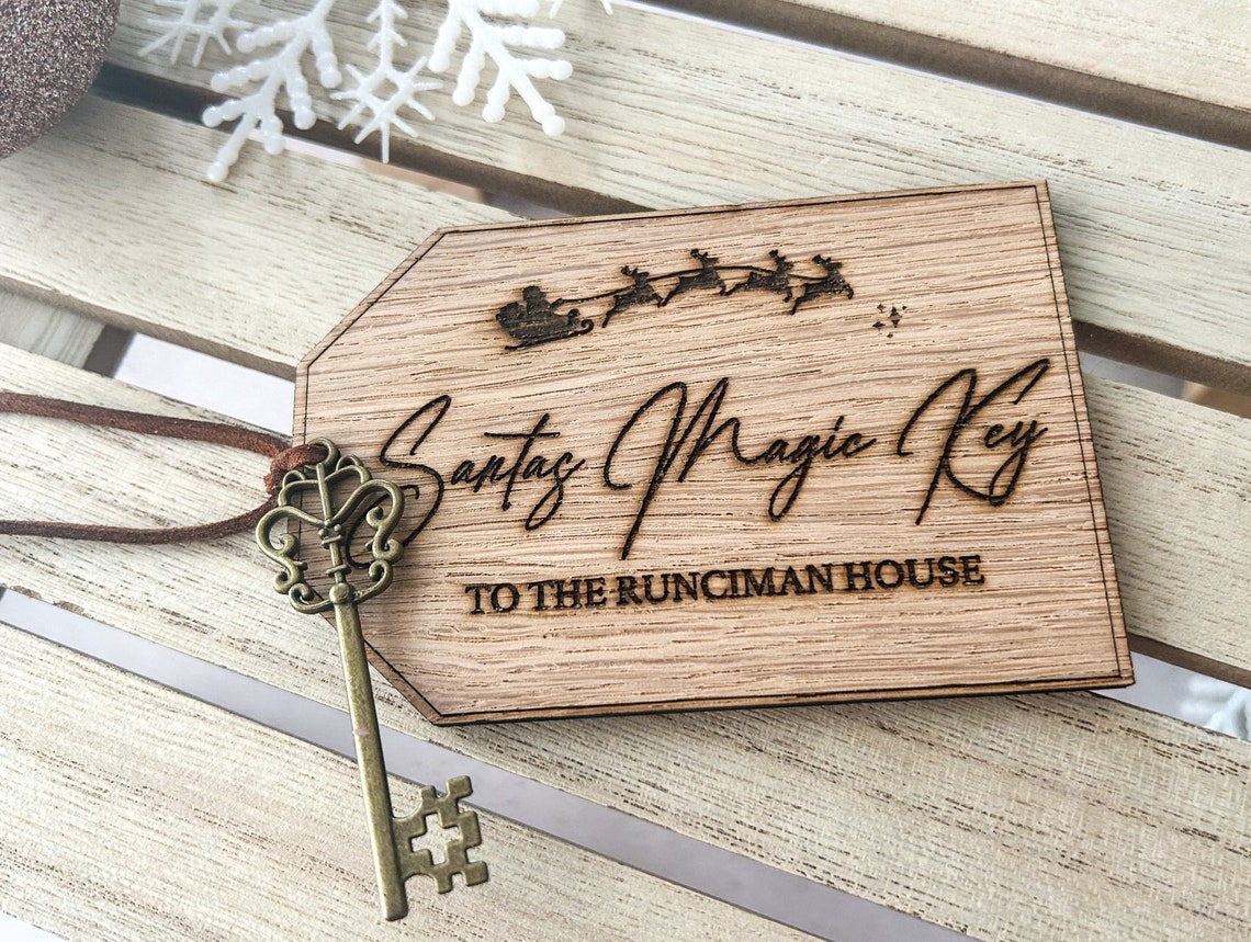 Santas Magic Key Santa Christmas Idea Personalised Christmas Decor ...