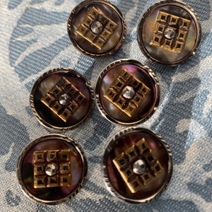 Set 6 Beautiful 19th C Antique Steel Cup Waistcoat Buttons With ...