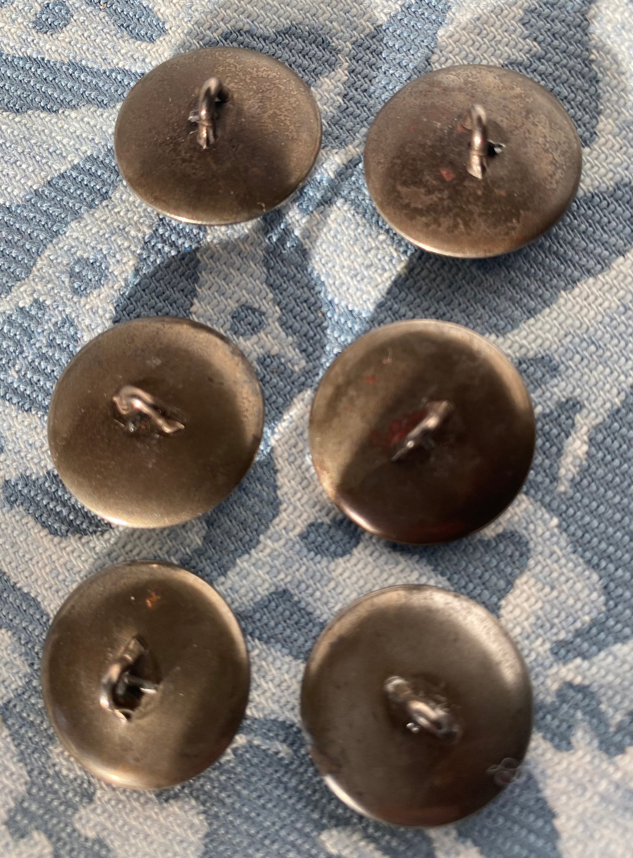 Set 6 Beautiful 19th C Antique Steel Cup Waistcoat Buttons With ...