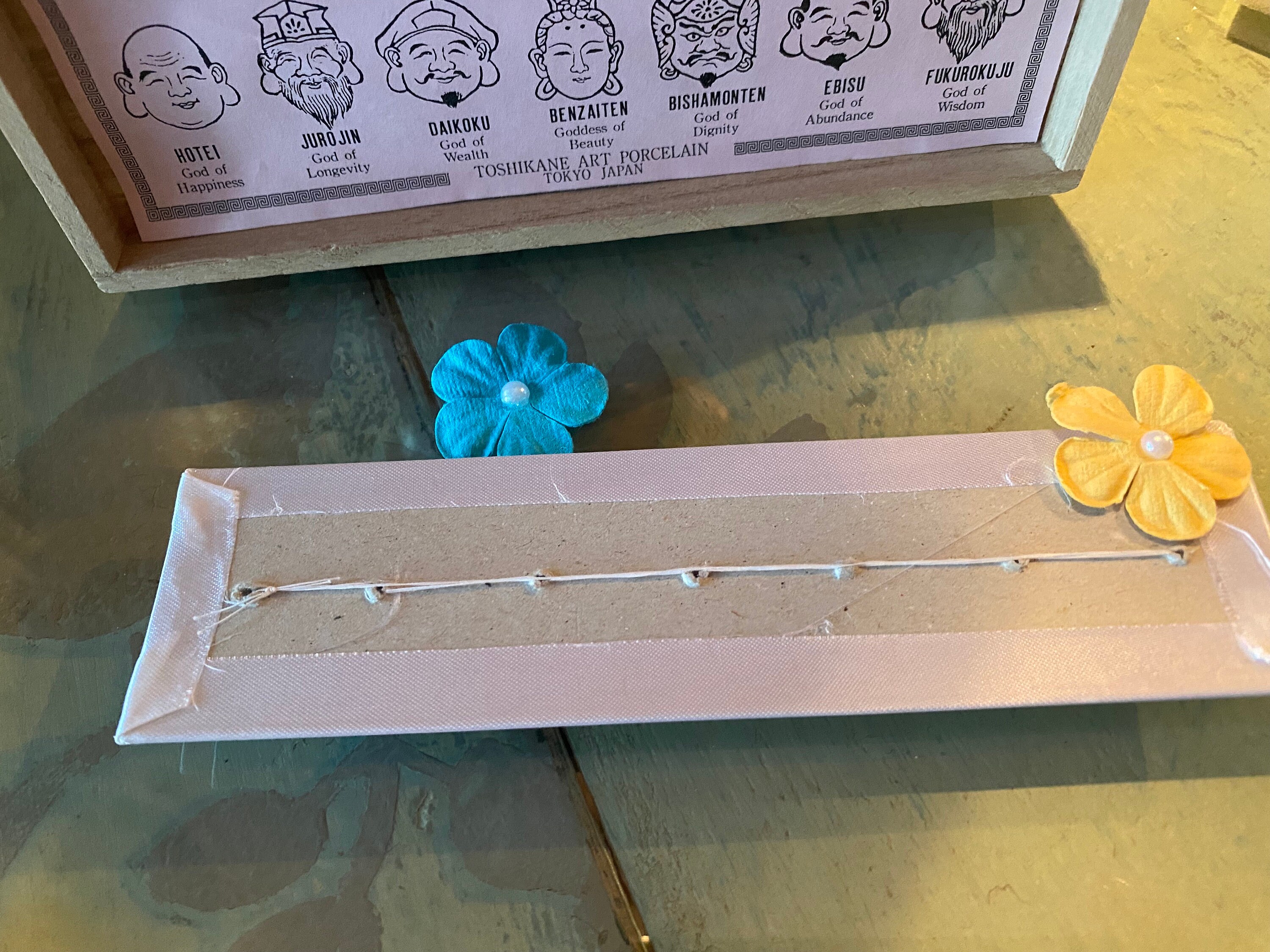 Boxed Set 7 FORTUNE GODS Head BUTTONS Vintage Toshikane Japan Colorful ...