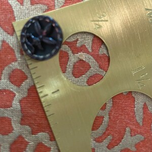 Antique Green Clover Shamrock Button Steel Cut Cup Austrian Tiny ...