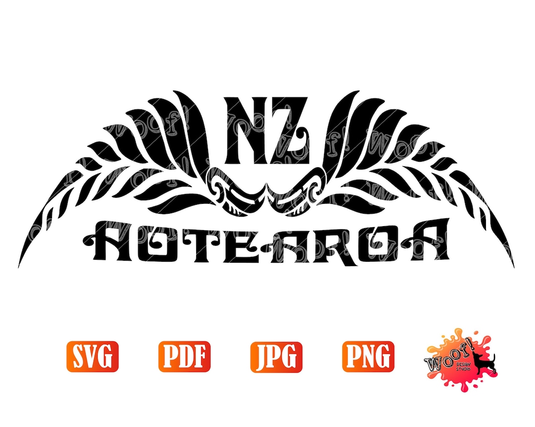 AOTEAROA SVG, Māori, Long White Cloud, Tribal, Silver Fern, Kiwi, New ...