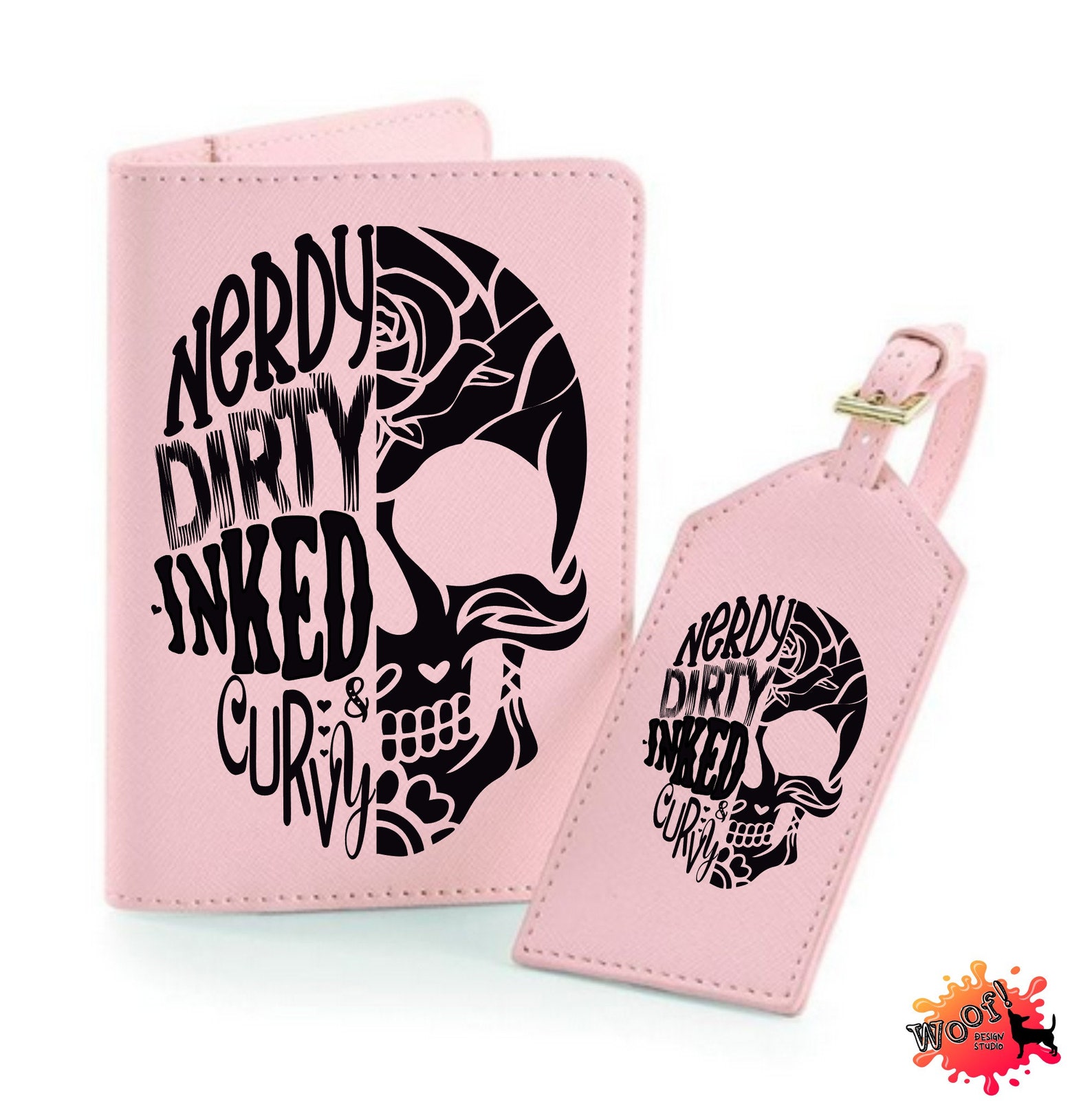 Nerdy Dirty Inked Curvy Skull Tattoo Vinyl Cut File, Silhouette, Cricut ...