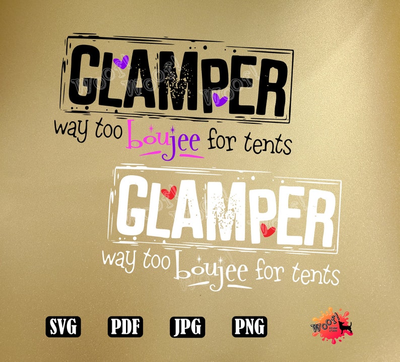 Glamping, Glamper, Camper, Camping, Tent, Caravan, Boujee, Funny, Vinyl ...