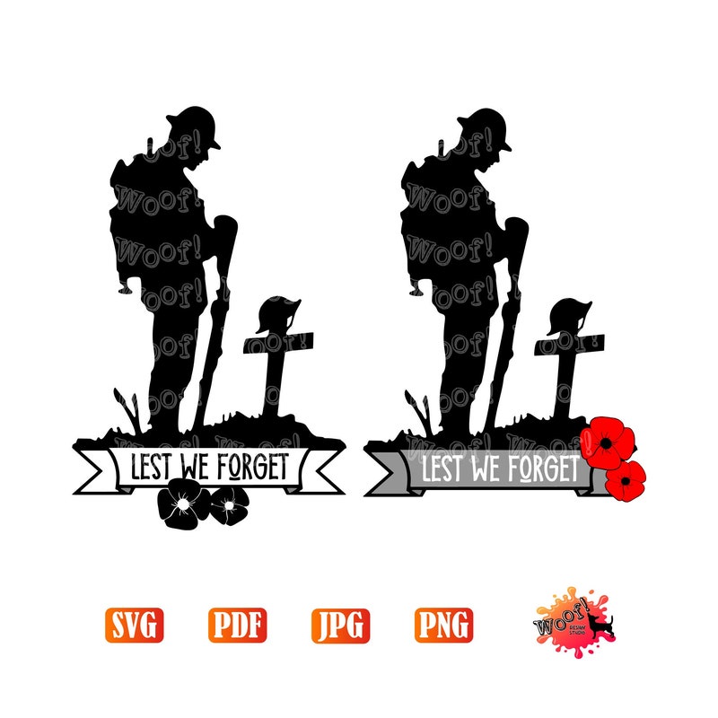 Lest We Forget Tommy Soldier Silhouette - Etsy UK