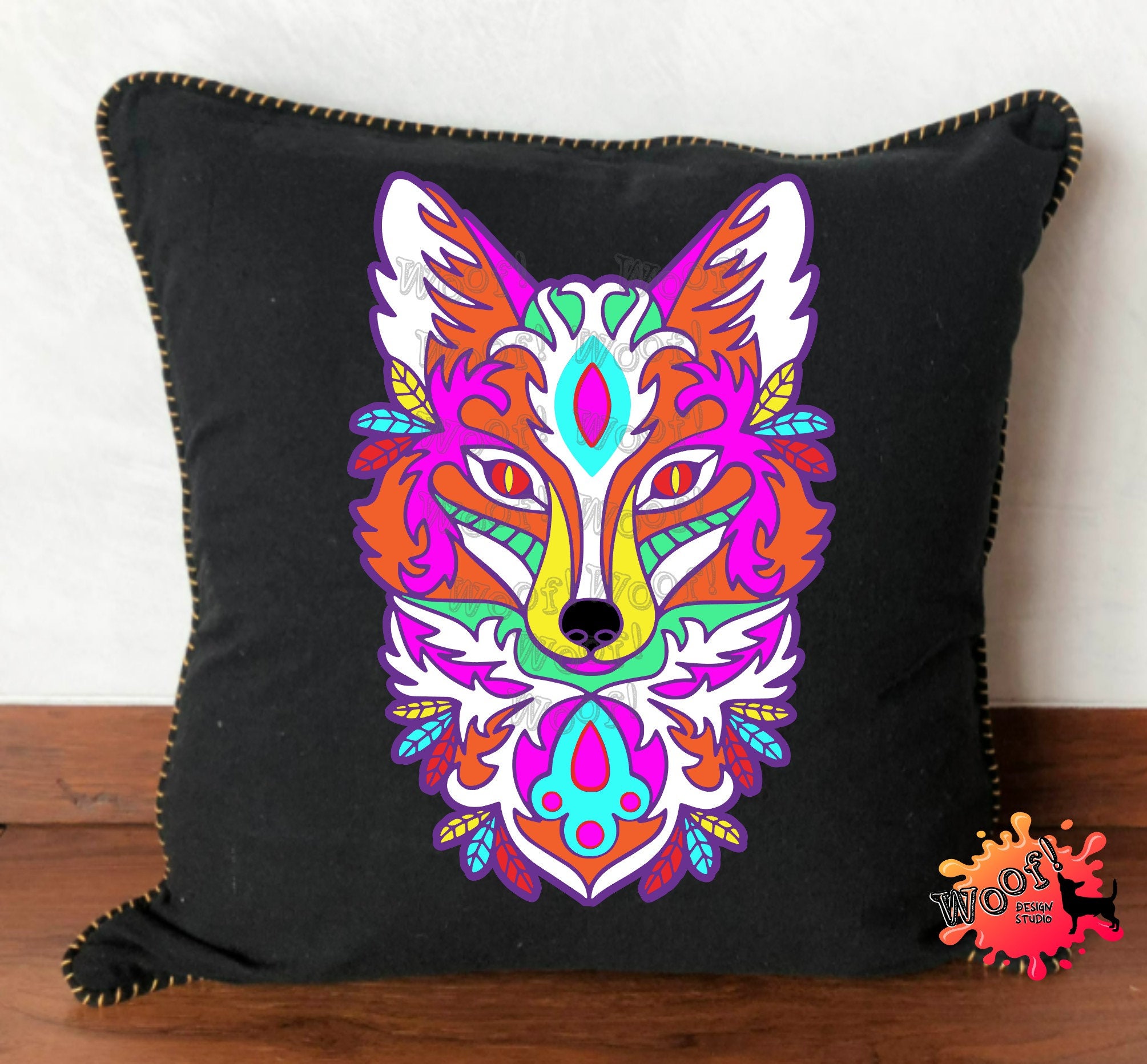 FOX Mandala Patterned Fully Editable SVG Sublimation - Etsy