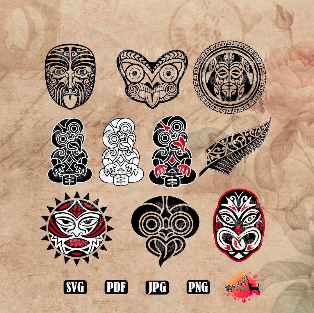 Māori, Tribal, Tiki, Silver Fern, New Zealand, Maori, Indigenous, Vinyl ...