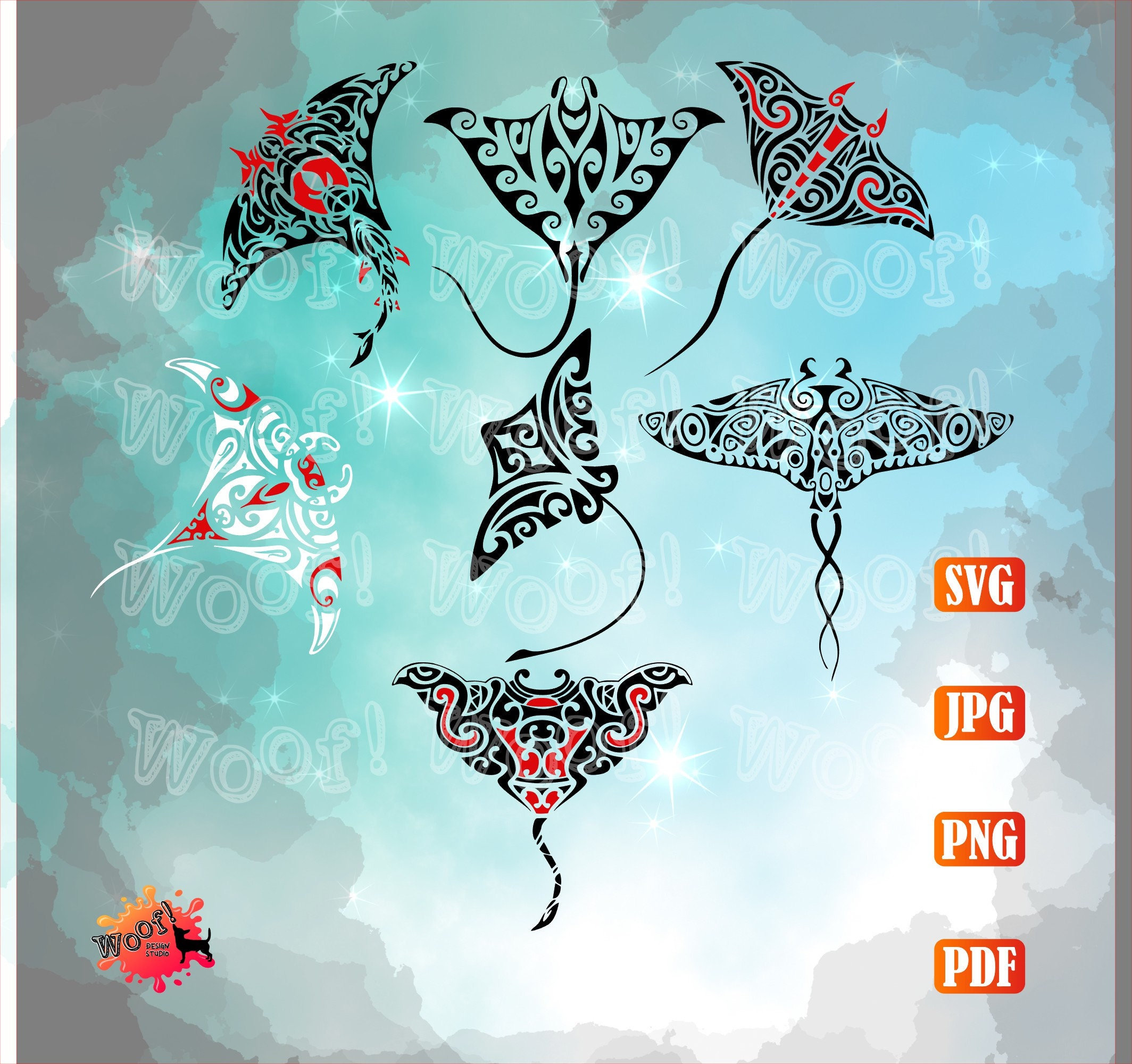 Tribal Stingray, Mandala, Maori, Hawaii, Polynesia, Vinyl Cut File ...