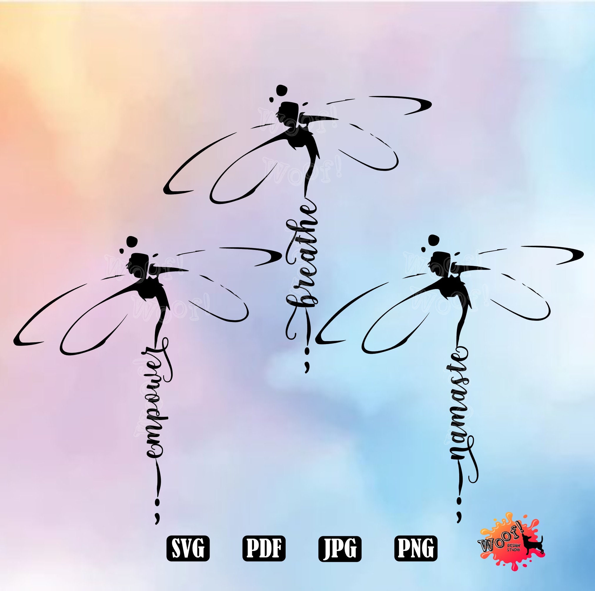 Namaste, Breathe, Empower, Dragonfly, Mental Health, Semi Colon, Ink ...