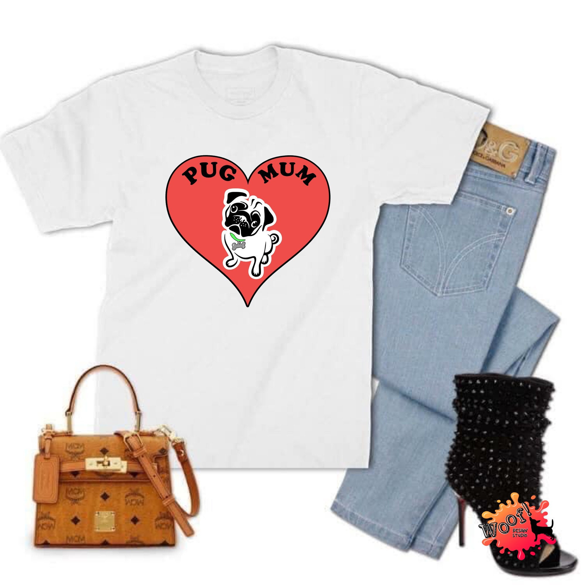 PUG Mum PUG Mom Dog Puppy Love Heart SVG Digital File - Etsy Canada