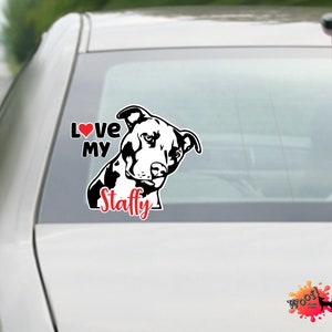 Love My STAFFY, Dog, Staffy, SVG, Png, Jpg, Digital, Vinyl Cut File ...