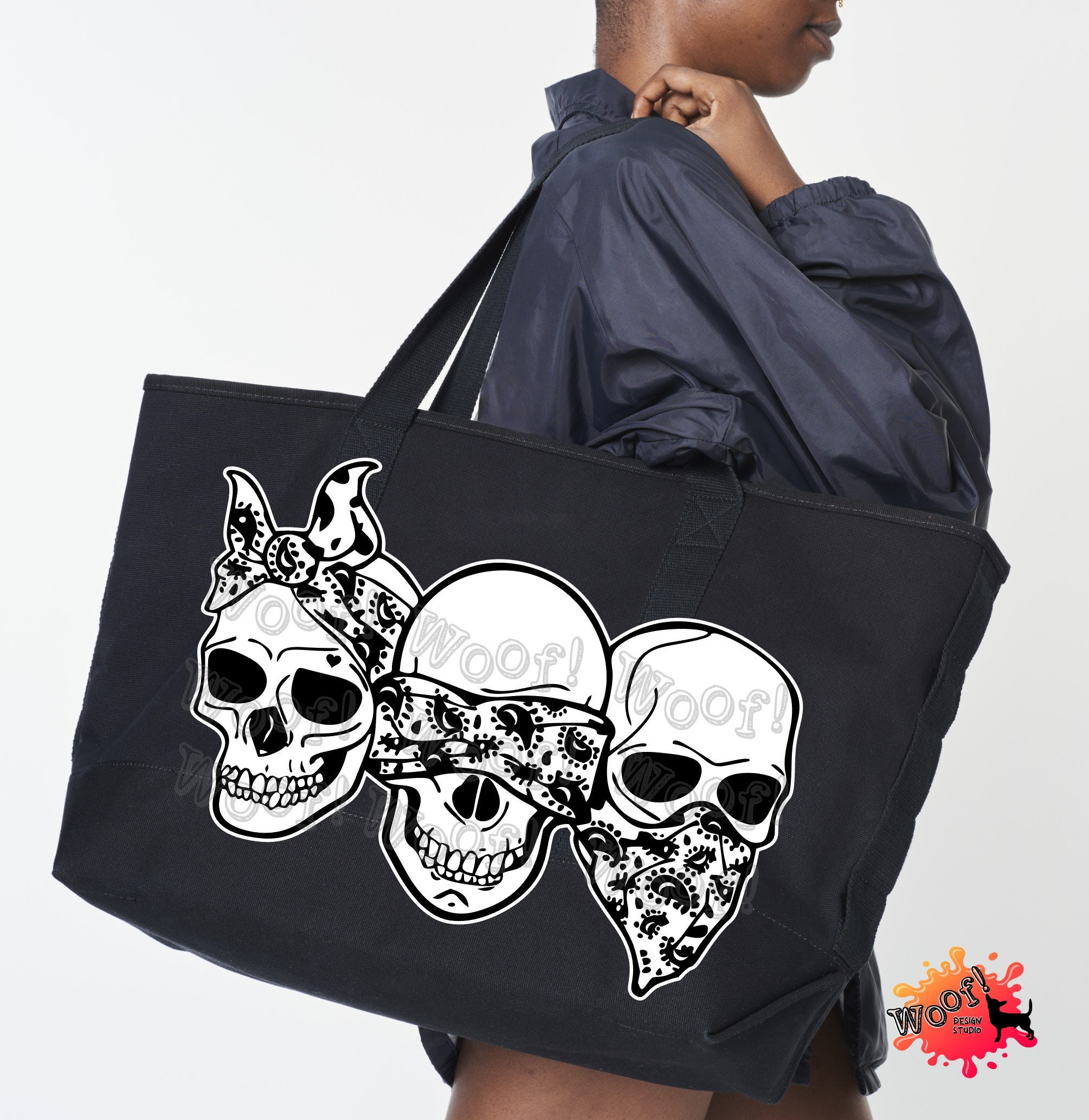 SKULL Bandana, Hear No Evil, See No Evil, Speak No Evil, Paisley, SVG ...