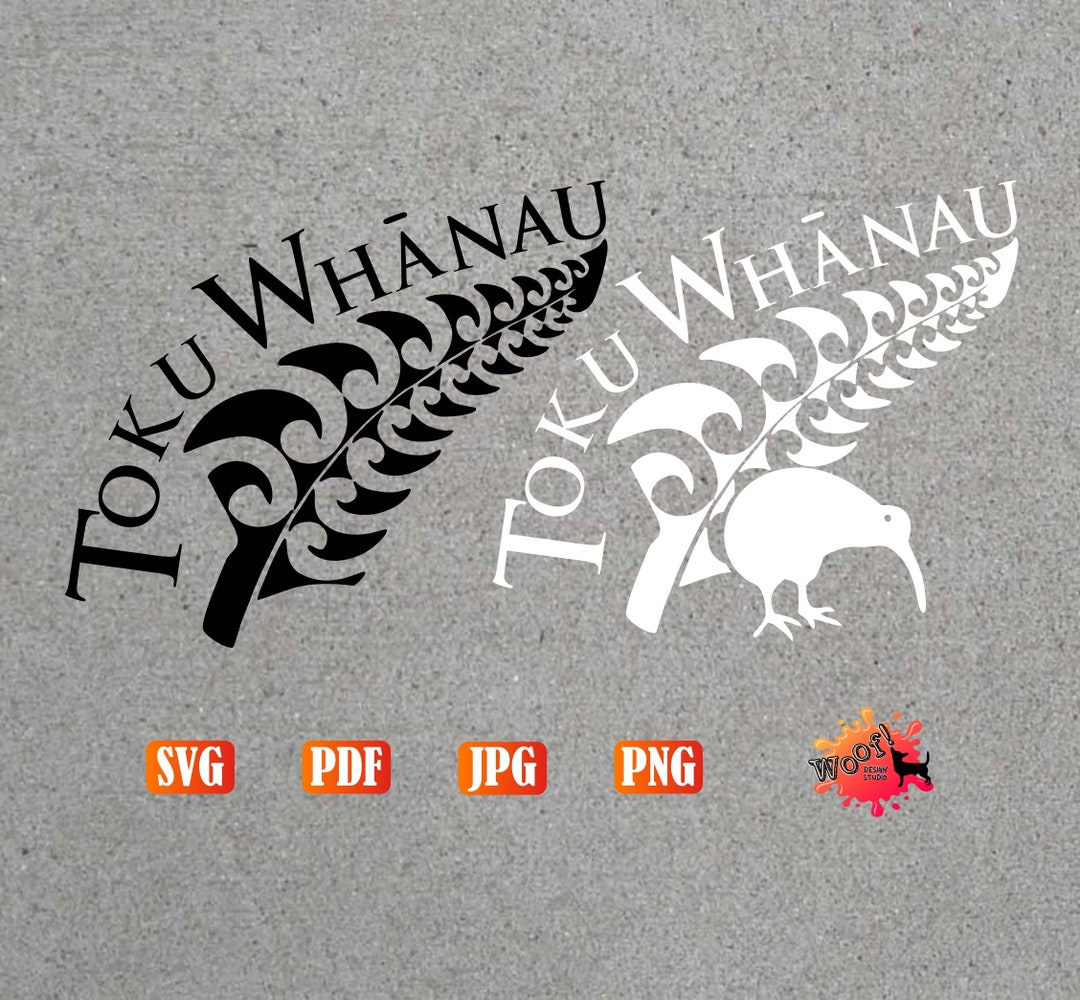 Maori TOKU WHANAU SVG, Family, Tribal, Silver Fern, Kiwi, New Zealand ...