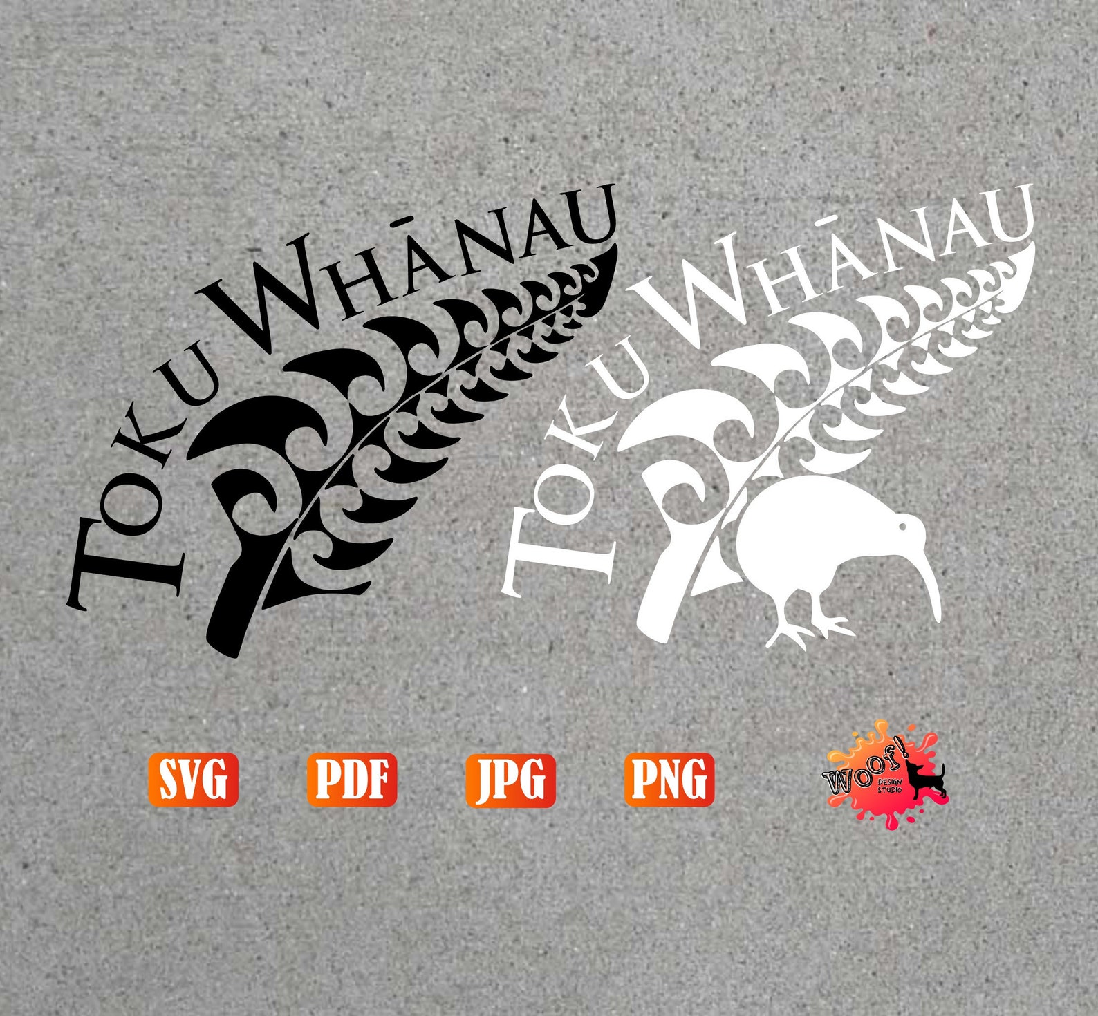 Maori TOKU WHANAU SVG, Family, Tribal, Silver Fern, Kiwi, New Zealand ...